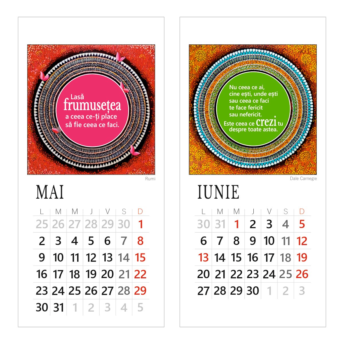 Calendar cu magnet 2022, Inspiratie, citate celebre, 7,5x17 cm - eMAG.ro