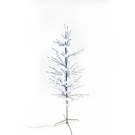 Copac luminos Craciun, 1.8m, 160 LED-uri alb rece, cu flori de mar 4 ...