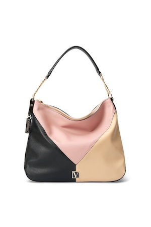Geanta, Victoria's Secret, The Victoria Hobo, Blush Colorblock - eMAG.ro
