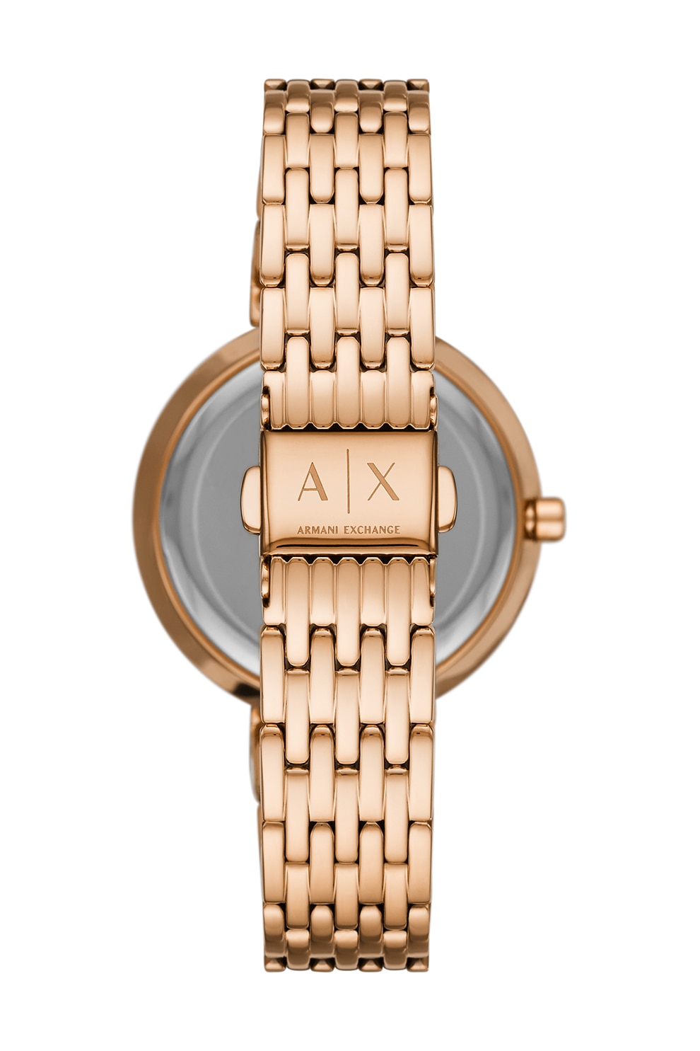 ARMANI EXCHANGE, Кварцов часовник с три стрелки и кристали, Златисто ...