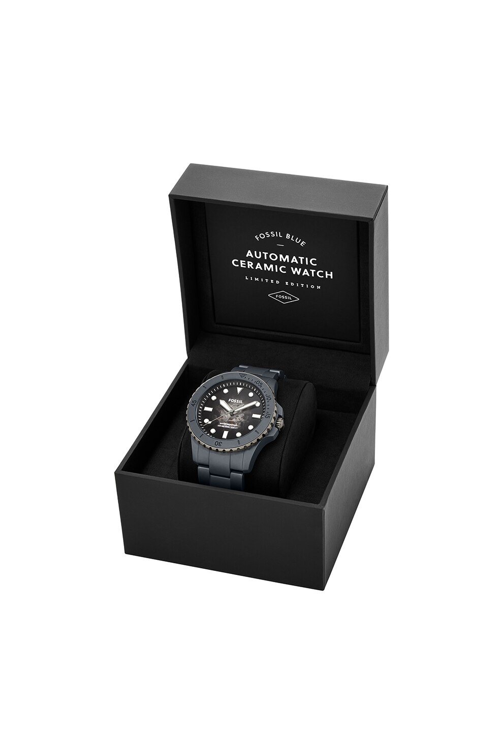 Fossil, Ceas automatic din ceramica, Gri antracit - eMAG.ro