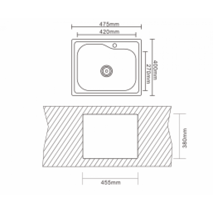 Chiuveta de bucatarie, Inter Ceramic, 47x40x17cm, Crom - eMAG.ro