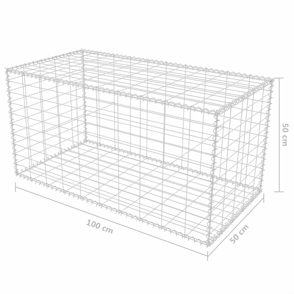 Cos gabion, 100 x 50 x 50 cm, otel galvanizat - eMAG.ro
