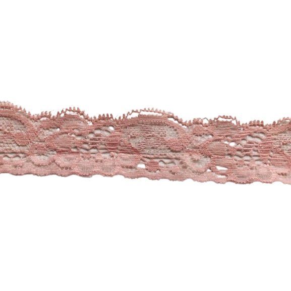 Dantela elastica, roz prafuit, latime 2,5cm, rola 5m - eMAG.ro