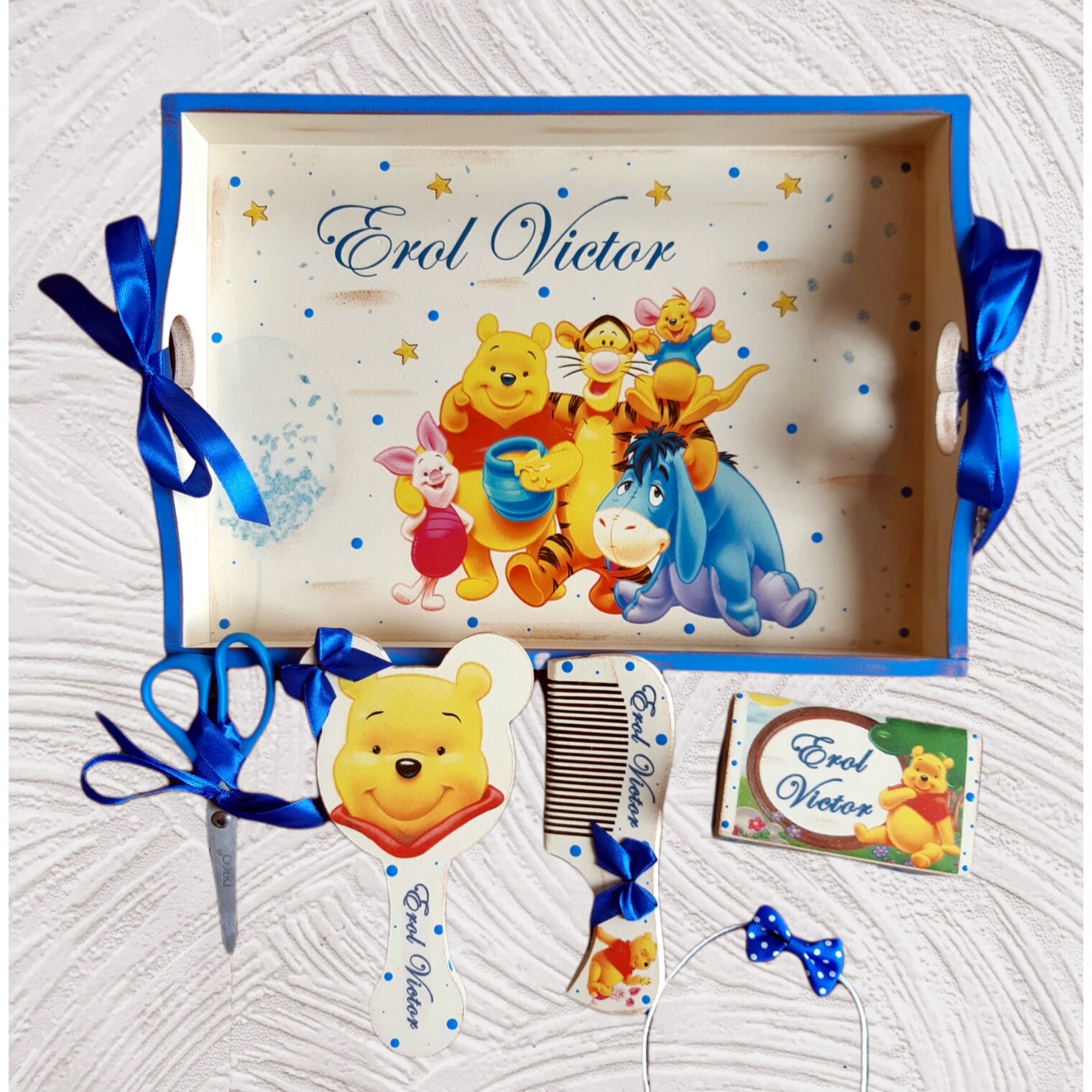 Set personalizat pentru taierea motului, Winnie&Friends, pentru baiat ...