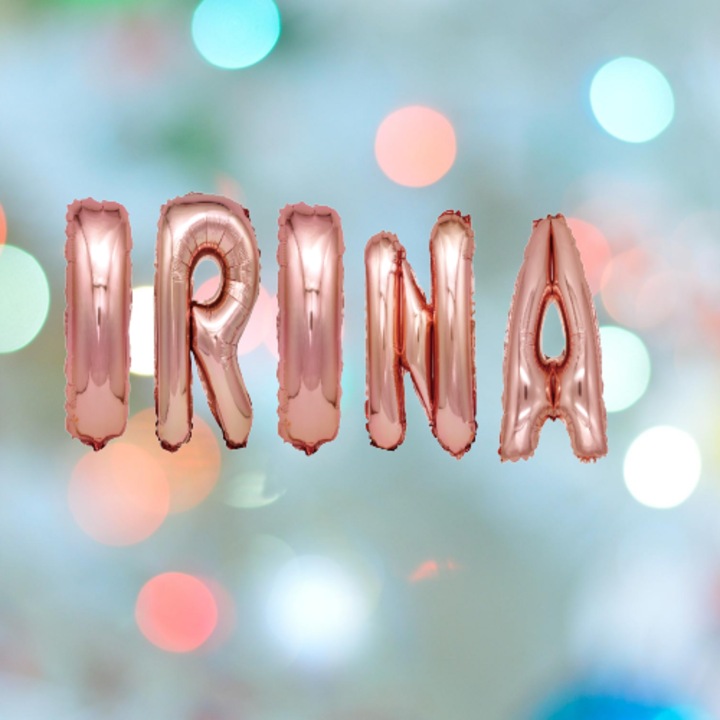 Set Baloane Litere Nume Irina, Roz gold, 40Cm - eMAG.ro
