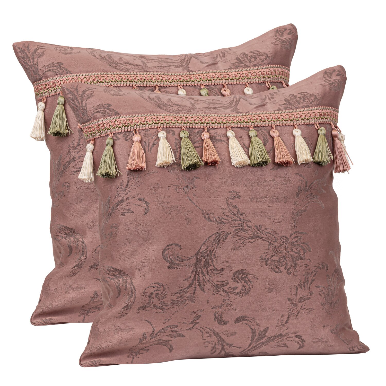 Set doua perne decorative cu fata detasabila, Hiko IMPERIAL GARDEN roz ...