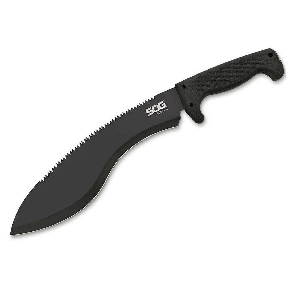 SOG Sogfari machete kukri fazon fűrésszel, full tang, rozsdamentes acél ...
