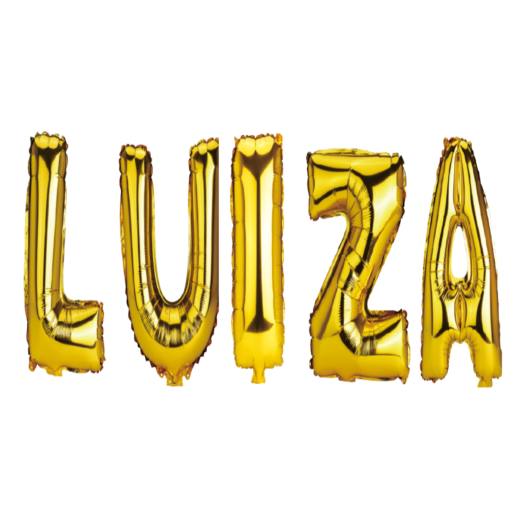 Комплект балони Luiza Name Letters, златисто, 40 см - eMAG.bg
