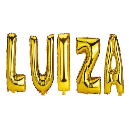 Комплект балони Luiza Name Letters, златисто, 40 см - eMAG.bg