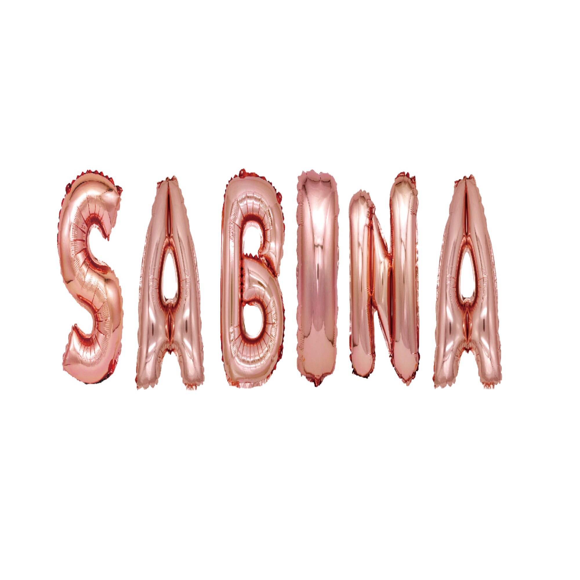 Комплект балони Sabina Name Letters, розово злато, 40 см - eMAG.bg