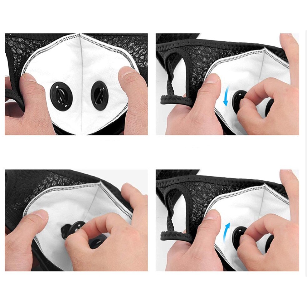 Valva Profesionala de Expiratie, pentru Masca Sport, Neagra - eMAG.ro