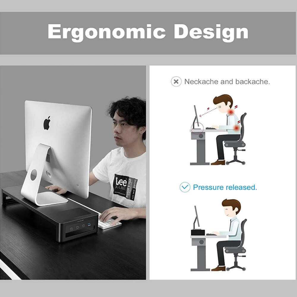 Stand Monitor Professional cu Incarcator Wireless - eMAG.ro