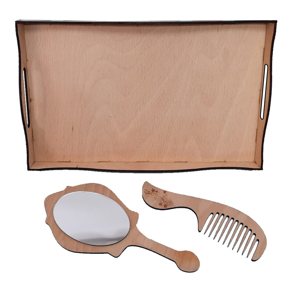 Set Gatitul Miresei Blank, Lemn, Model PP05, 35.2x21.2 cm - eMAG.ro