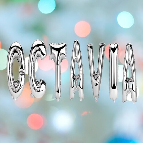 Комплект балони Octavia Name Letters, сребърен, 40 см - eMAG.bg