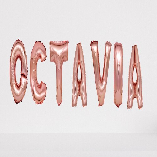 Комплект балони Octavia Name Letters, розово злато, 40 см - eMAG.bg