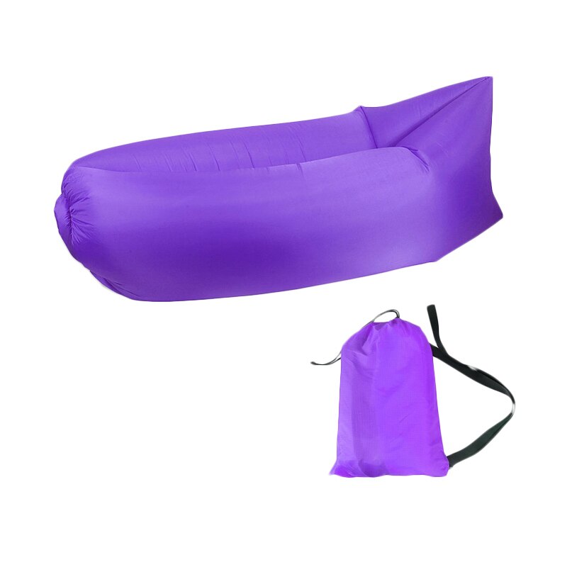 Scaun SIKS® stil sezlong gonflabil mov + cadou rucsac pentru depozitare ...