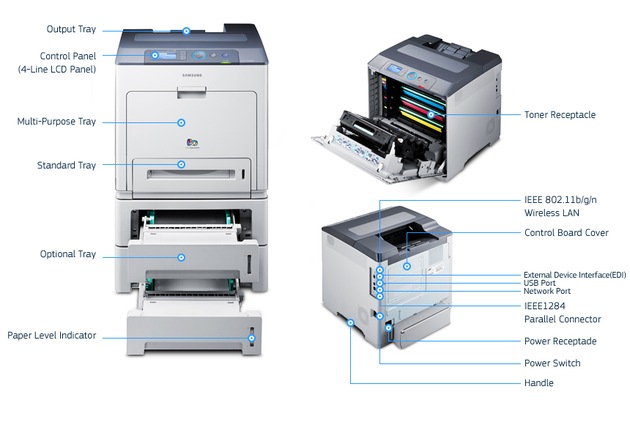 Imprimanta laser color Samsung CLP-775ND, A4 - eMAG.ro