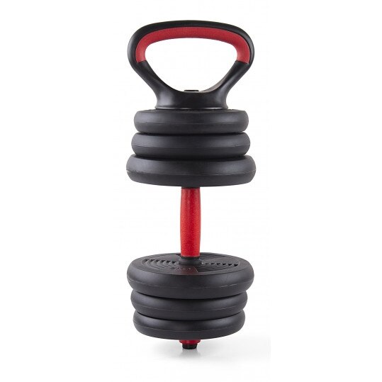 Set Gantere reglabile kettlebell FitTronic® 6 in 1 de 30 kg KF30, cu o multitudine de combinatii ...