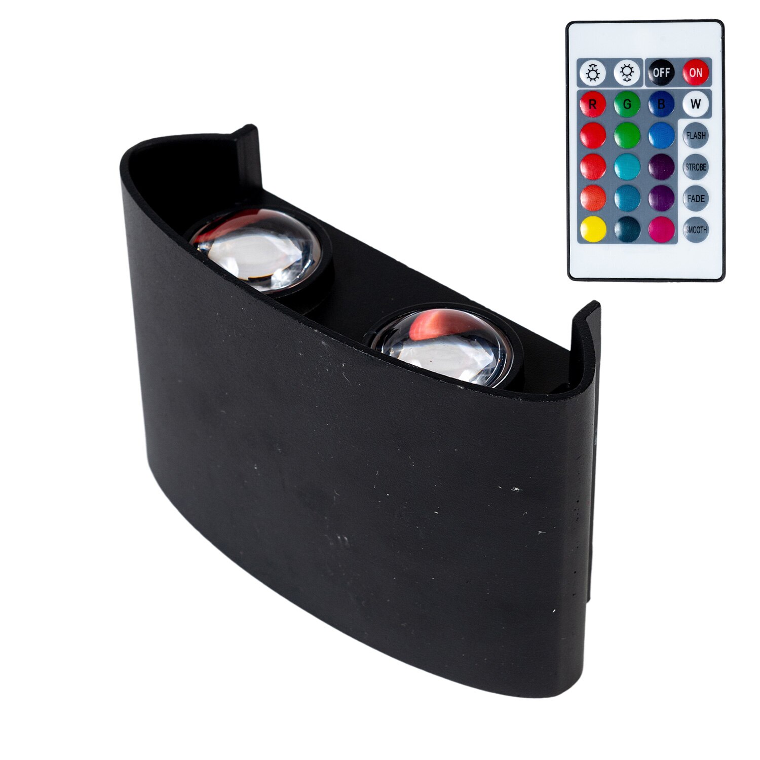 LED lámpa 4W, 2W+2W, RGB távirányítóval, kültéri, IP65 - eMAG.hu