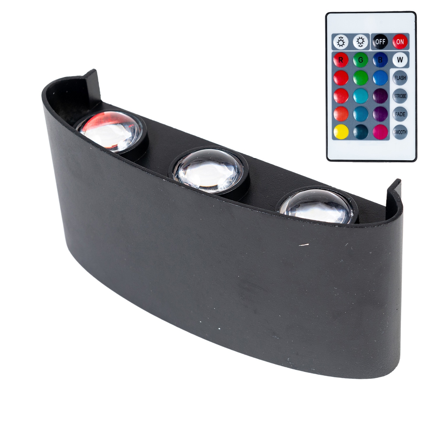 Aplica led 6W, 3W+3W, RGB cu telecomanda, exterior, IP65 - eMAG.ro