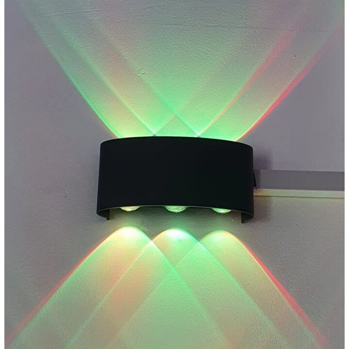 Aplica led 6W, 3W+3W, RGB cu telecomanda, exterior, IP65 - eMAG.ro