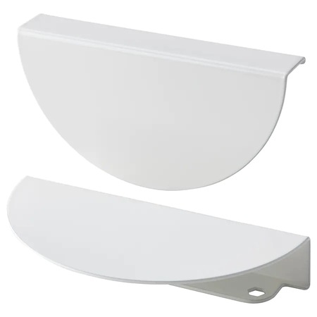 Set 2 bucati maner pentru mobilier, semicerc, alb, 130 mm, CB1280 - eMAG.ro