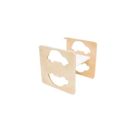 Scaun pentru copii, din lemn, forma cub, multifunctional, model ...