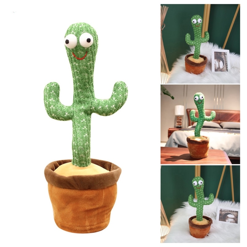 Jucarie Cactus dansator care repeta, 32 cm, Avaleea - eMAG.ro