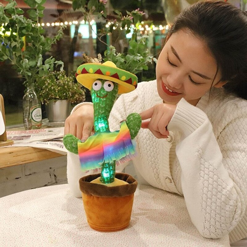 Jucarie cactus dansator care repeta, Mexican, 32 cm, Avaleea - eMAG.ro