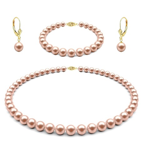 Kaskadda ékszer készlet, nyaklánc, karkötő és fülbevaló, tulipán pite ...