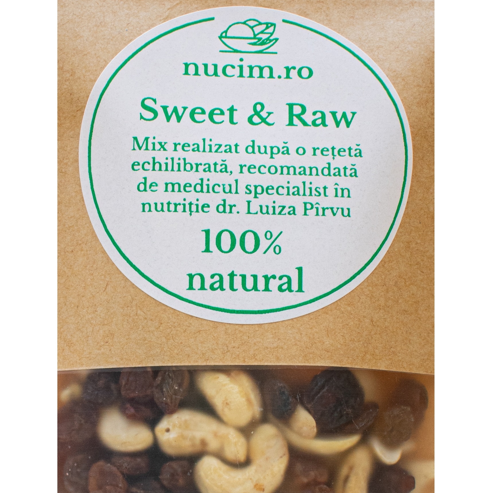 Mix Sweet & raw snack - gustare sanatoasa cu stafide si caju, nucim ...