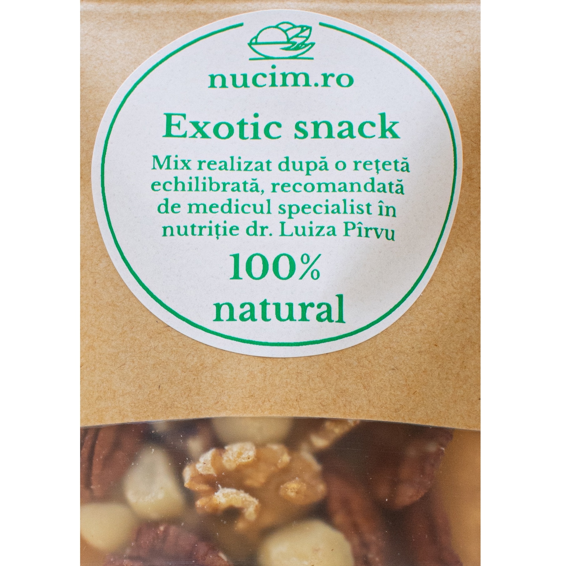 Mix Exotic snack cu nuci Macadamia, Pecan si miez de nuca, nucim, 500g ...