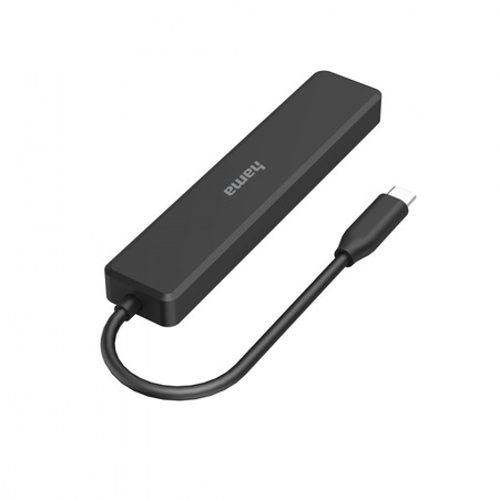 Hub cu 5 porturi, HAMA, 3 x USB-A, 1 x USB-C, 1 x HDMI, 4K, Negru - eMAG.ro