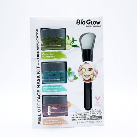 Комплект 3 X Маска за лице Peel Off, Bio Glow с апликатор, 150 мл - eMAG.bg
