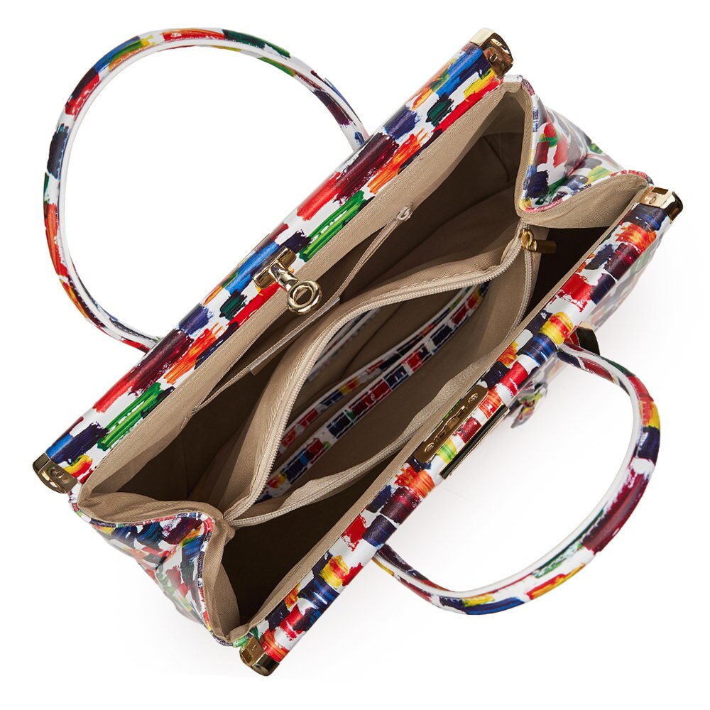 Geanta din piele cu flori Gioia model multicolor - eMAG.ro
