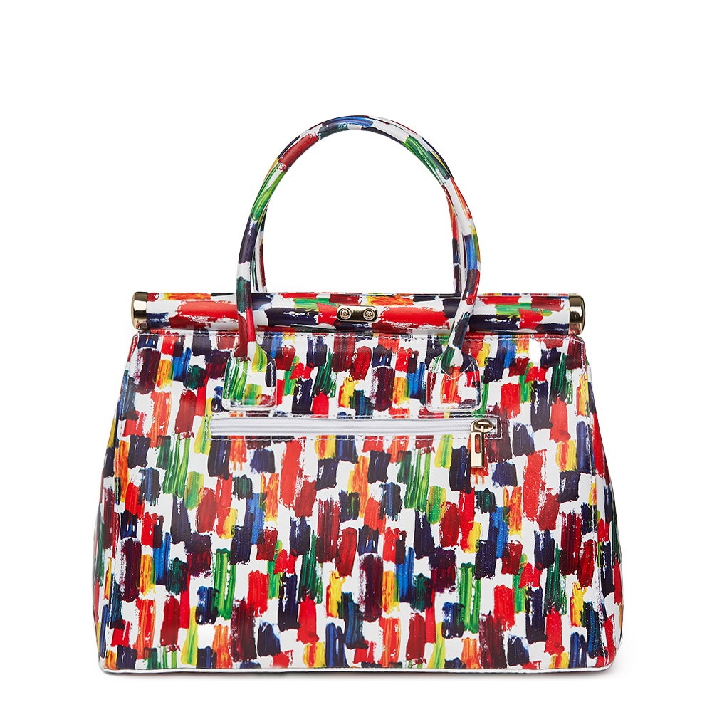 Geanta din piele cu flori Gioia model multicolor - eMAG.ro