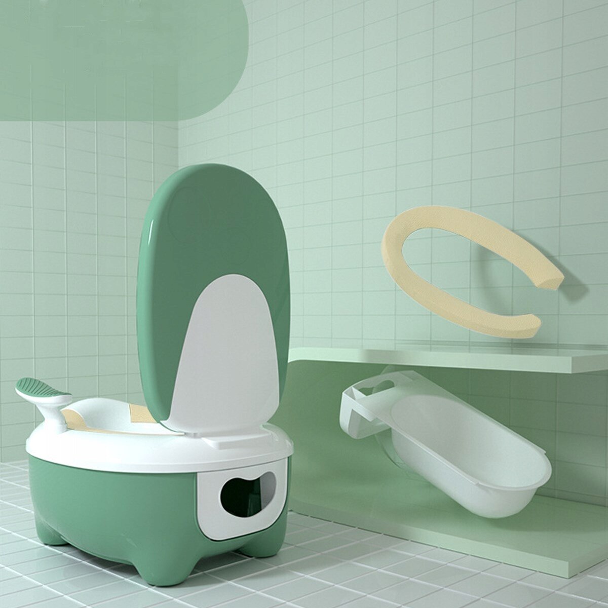 Olita pentru copii, plastic, culoare: verde - eMAG.ro