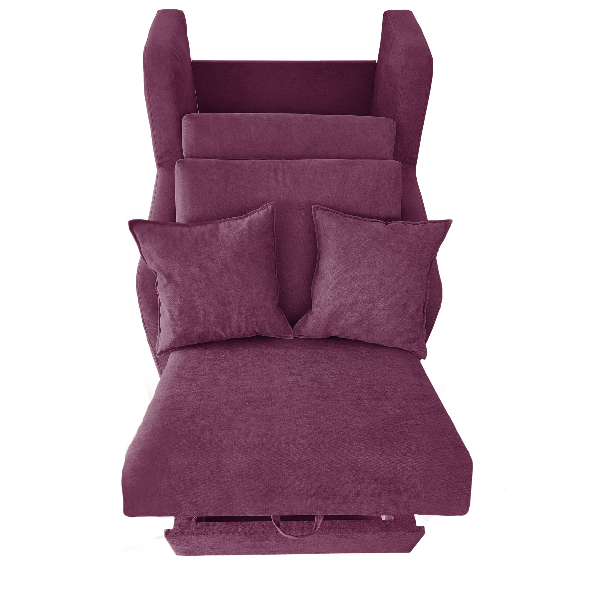 Fotoliu extensibil Multishop, Ri 07 Burgundy, 96x108x92 cm - eMAG.ro