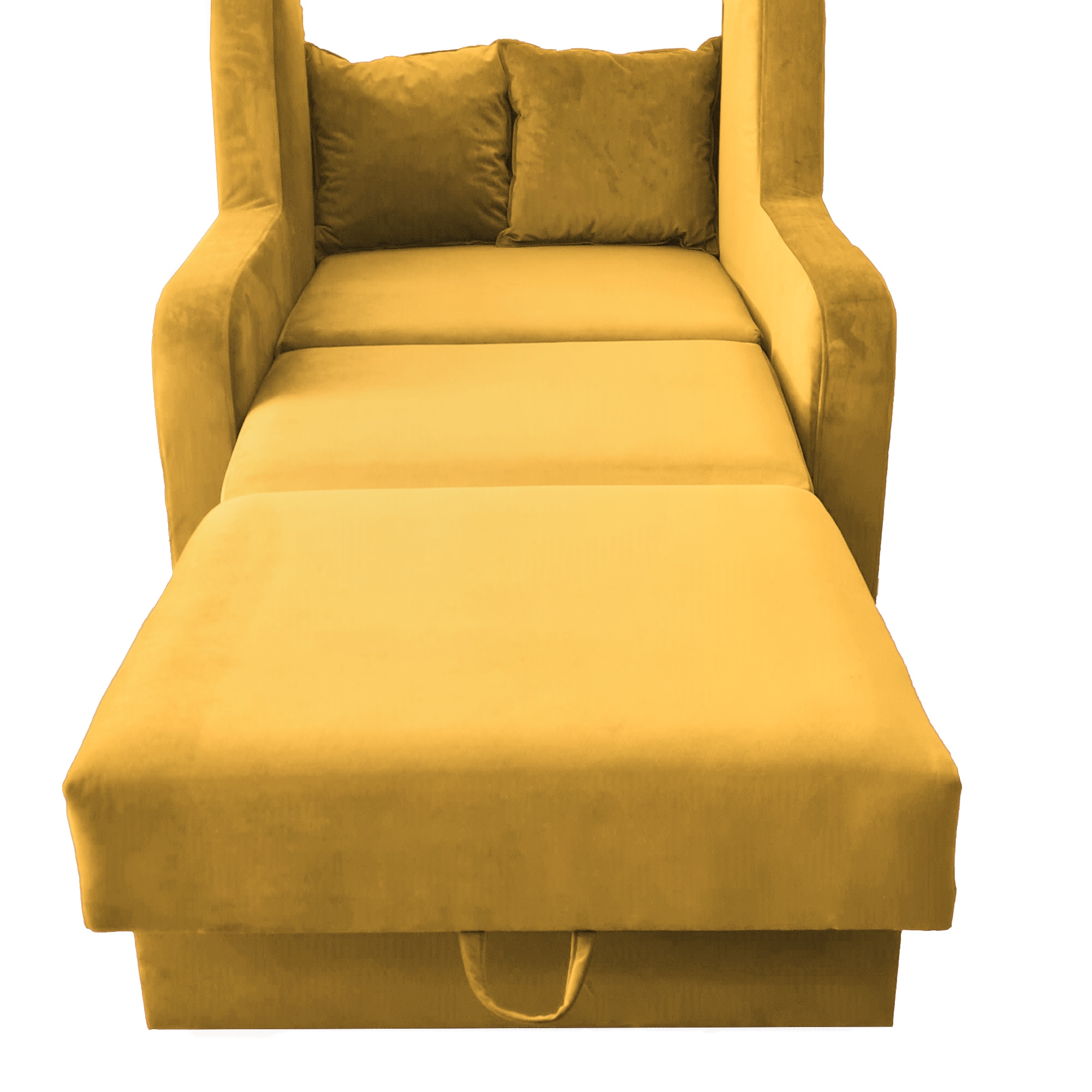 Fotoliu extensibil Multishop, So 257 galben, 96x108x92 cm - eMAG.ro