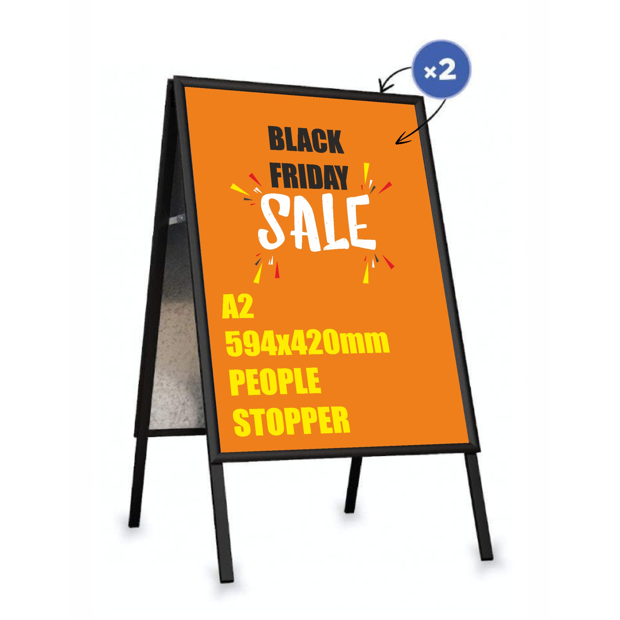 Panou Stradal / People Stopper A2 Negru - 594 X 420 mm Pro - eMAG.ro