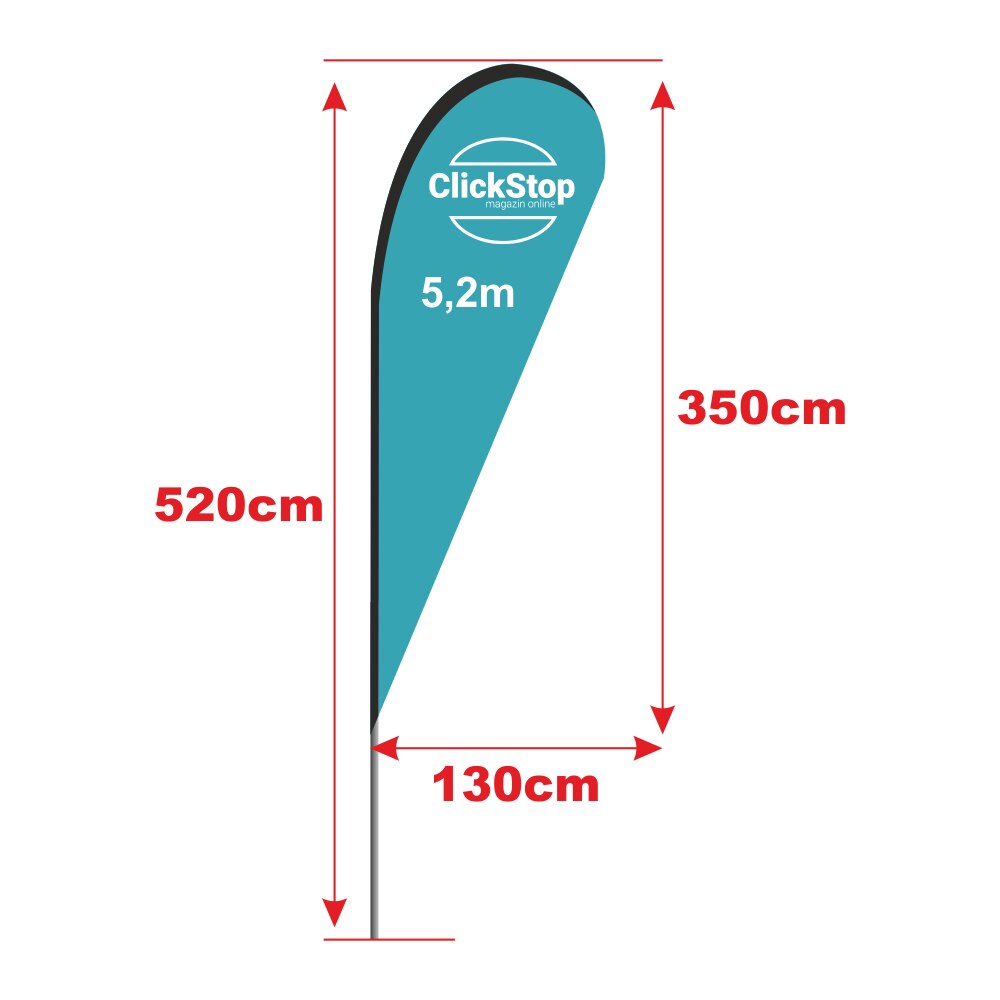 Catarg Steag Lacrima - 5.2 m Av - eMAG.ro