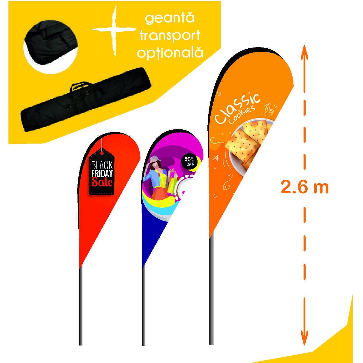 Catarg Steag Lacrima - 2.6 m Av - eMAG.ro