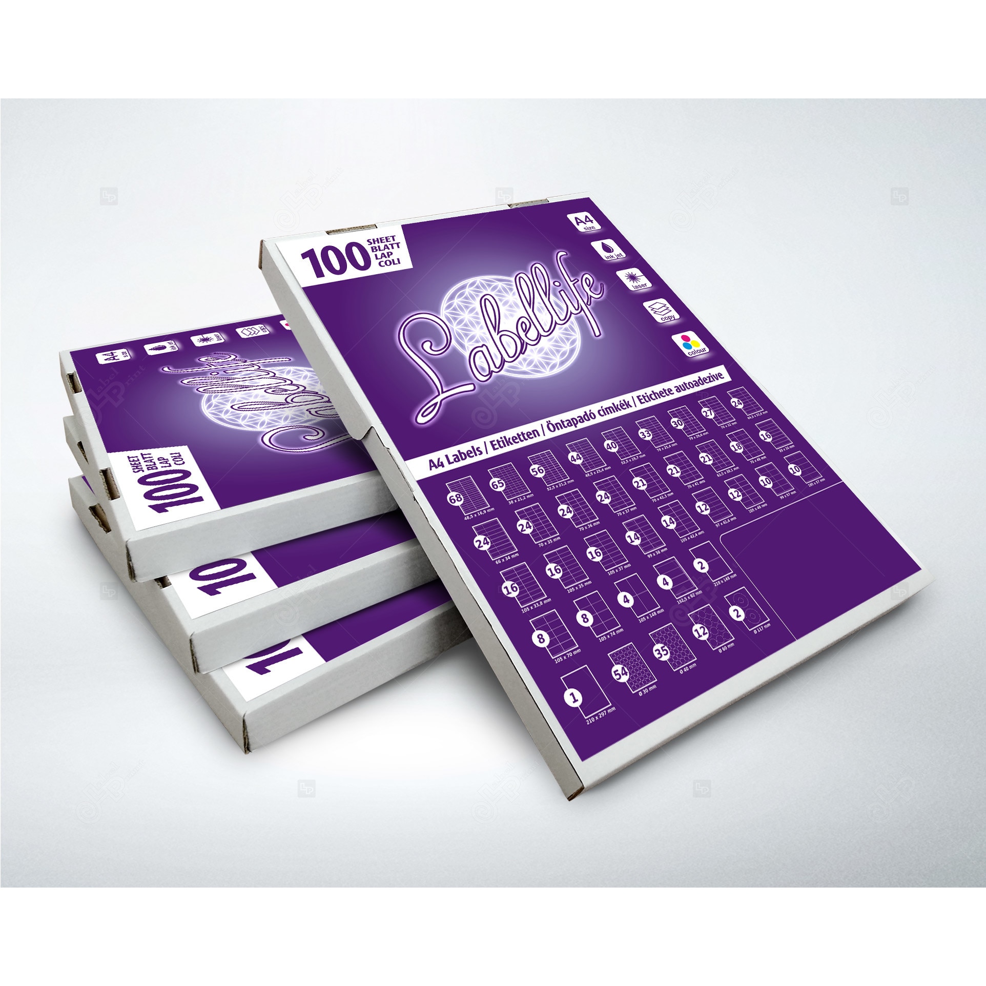 Etichete autoadezive A4, 105 x 35 mm, 16 etichete / coala A4, 1 top, 100 coli/top - eMAG.ro