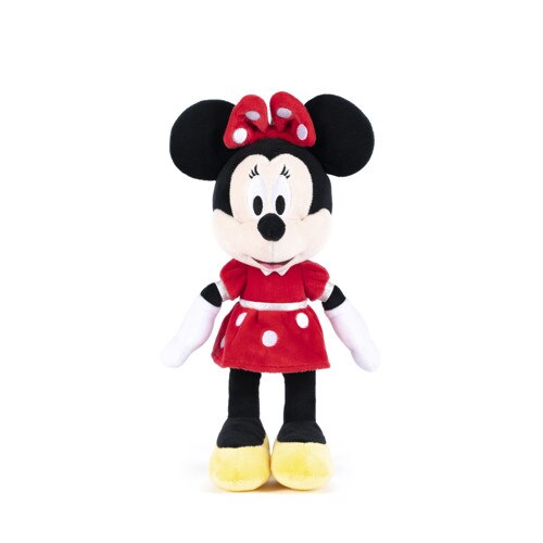 Jucarie de plus Disney Minnie cu rochita rosie, 20 cm - eMAG.ro