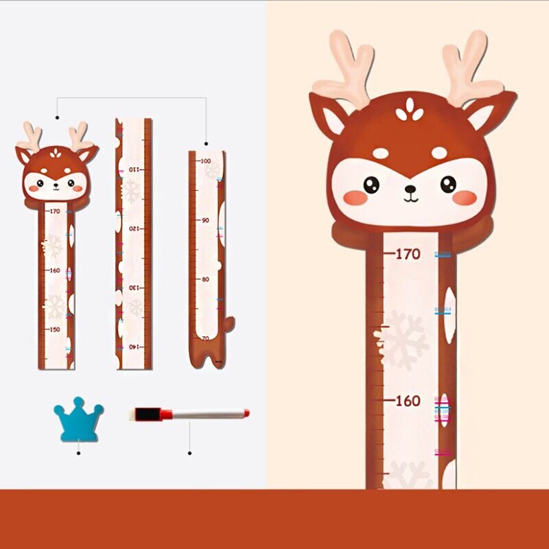 Metru masurare inaltime copii, sticker autocolant model Caprioara, 70 ...