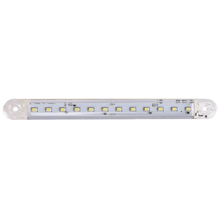 LED Lampa Laterala Flexzon, Alba, Gabarit, 12V -24V, 18cm, 12 SMD, Resistenta La Apa - eMAG.ro
