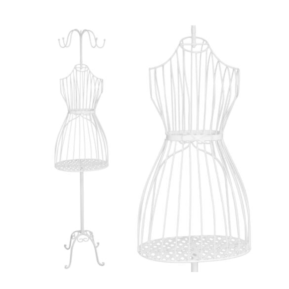 Manechin prezentare Fier Forjat, Alb, 175 cm - eMAG.ro