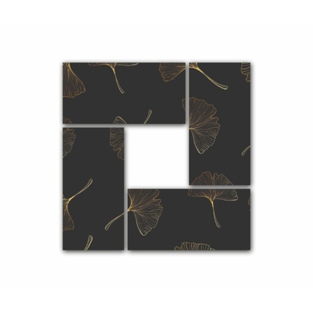 Set 4 Tablouri Multicanvas, Petala de floare 284, Tipar UV pe panza ...