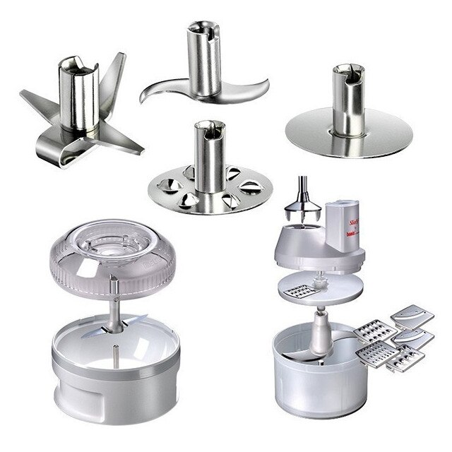 Mixer vertical Bamix Baking 200W, 4 lame, SliceSy, Procesor, Motor ...